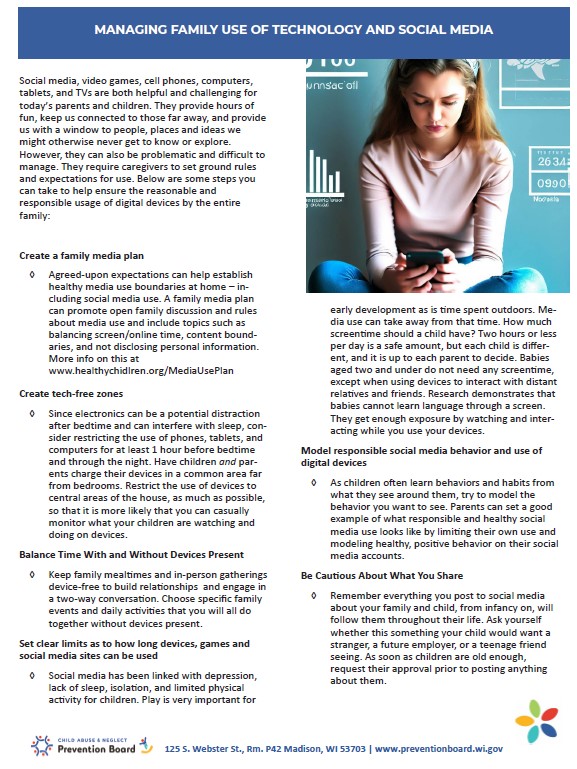 Informational Handouts - Five for Families